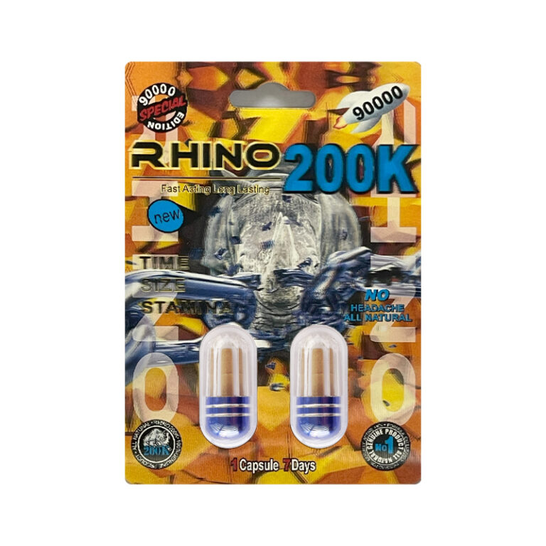 Rhino 200K 90K Double Pill (2 Capsules Each) – VIP